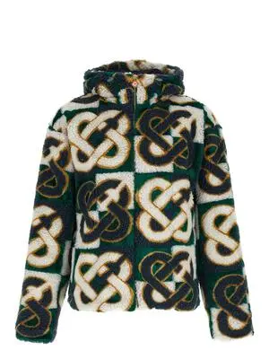 Casablanca Monogram Intarsia Fleece Jacket - Multi