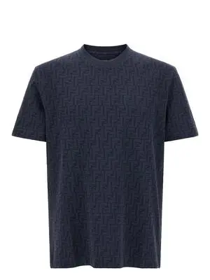 Fendi Ff' Piquet T-shirt - Blue