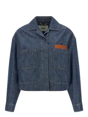 Fendi Chambray Denim Jacket - Blue