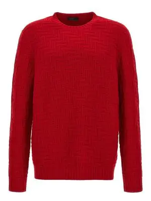 Prada Cashmere-blend Crew Neck Sweater - Red