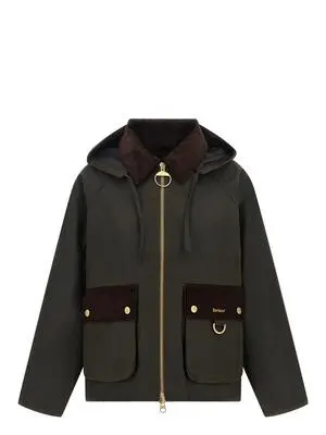 Barbour Carville Waxed Cotton Casual Jacket - Green
