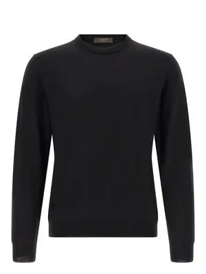 ZANONE Pure Virgin Wool Crewneck Sweater - Black