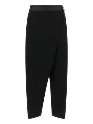 Alberto Biani Asymmetrical Panel Trousers - Black