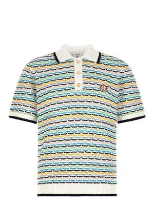 Casablanca Tuck Stitch' Polo Shirt - Multi