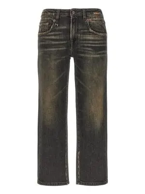 R13 Boy Straight Denim Jeans - Black