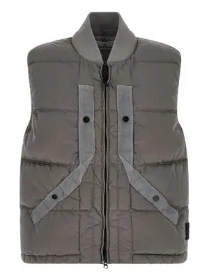STONE ISLAND STONE ISLAND Crinkled Effect Puffer Vest