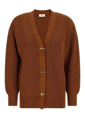 Elisabetta Franchi Tricot Cardigan - Brown