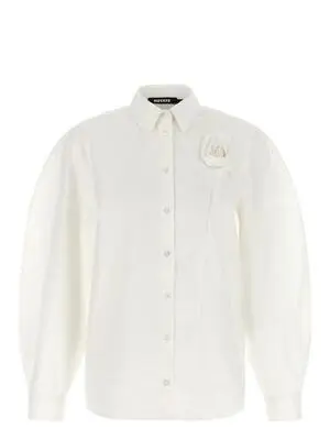 ROTATE BY BIRGER CHRISTENSEN 3d Floral Detail Shirt - White