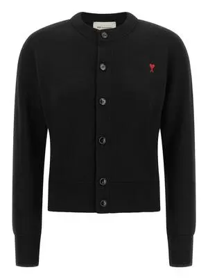 AMI Paris De Coeur Cardigan - Black