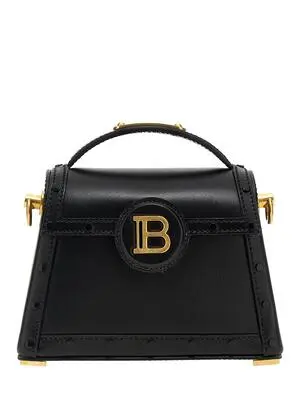 Balmain B-buzz Dynasty Leather Handbag - Black