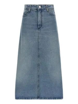 AMI Paris Trapeze Skirt - Blue