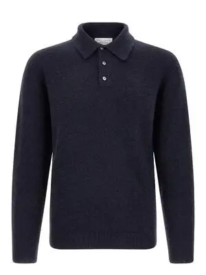 ROBERTO COLLINA Cashmere And Silk Polo Shirt - Blue