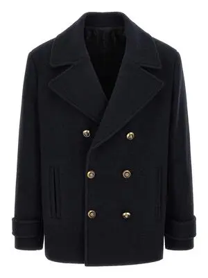 Balmain Wool Caban - Blue