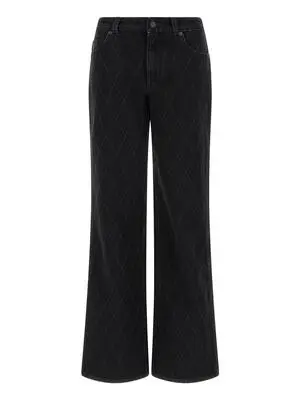 BALMAIN BALMAIN Diamond-Shaped Quilted Denim Jeans