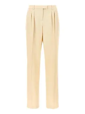 TOM FORD TOM FORD Silk And Wool Pleated Trousers