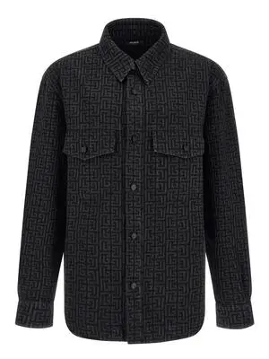 BALMAIN Monogram Pattern Overshirt