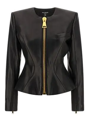 BALMAIN BALMAIN Leather Basque Jacket
