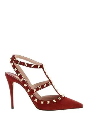 Valentino Garavani VALENTINO GARAVANI Rockstud Ankle Strap Pumps Red