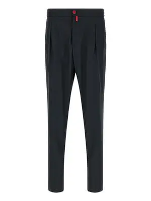 Kiton Virgin Wool Trousers - Blue