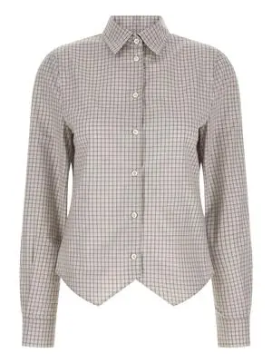 MAISON MARGIELA MAISON MARGIELA Pointed Hem Check Shirt