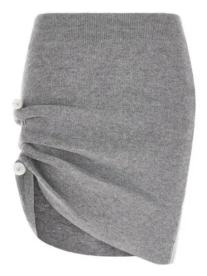Giuseppe Di Morabito Jewel Pin Skirt - Gray