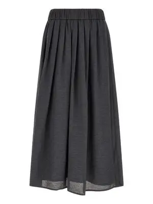 PESERICO PESERICO Pleated Midi Skirt With Elastic
