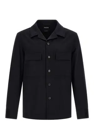 Zegna Oasis Cashmere Overshirt - Blue