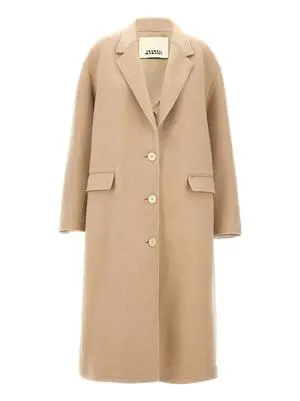 Isabel Marant Étoile Efezia Wool Blend Coat - Beige