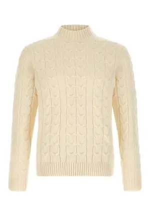 ZANONE Braided Turtleneck Sweater - White