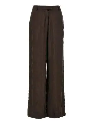 F.R.S FOR RESTLESS SLEEPERS Arche Viscose Jacquard Pants - Brown