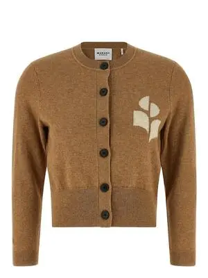 MARANT ETOILE MARANT ETOILE Newton Cotton And Wool Cardigan Beige