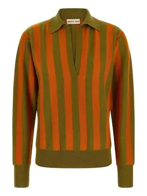 ALBERTO BIANI ALBERTO BIANI Striped Cashmere Polo Sweater