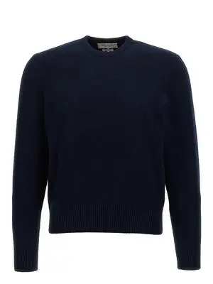 Thom Browne Rwb Intarsia Piquet Wool Sweater - Blue