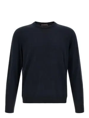 ZANONE Virgin Wool Crew Neck Sweater - Blue