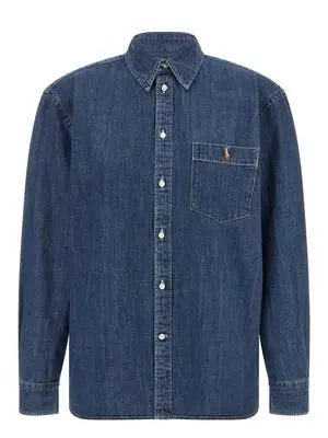 POLO RALPH LAUREN POLO RALPH LAUREN Logo Embroidered Denim Shirt