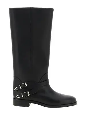 Pinko Cheval Leather Boots - Black
