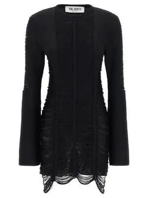 Attico Fringed Dress - Black