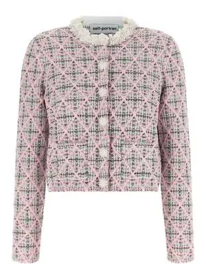 SELF-PORTRAIT SELF PORTRAIT Floral Collar Cardigan