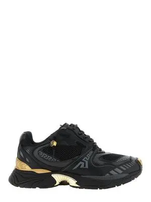 Versace Leather And Technical Fabric Sneakers - Multi