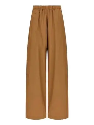 Fabiana Filippi Fabiana Filippi Satin Elastic Waist Trousers Brown