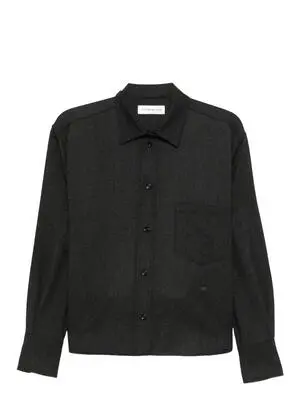 Victoria Beckham Virgin Wool Flannel Shirt - Gray