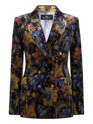 Etro Giacca In Velluto - Blue