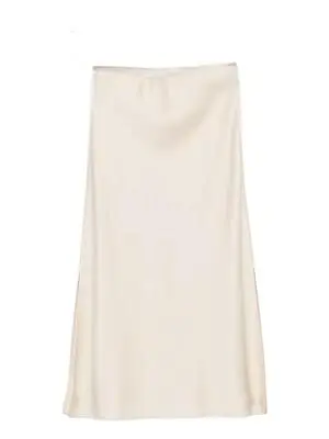 Brunello Cucinelli Satin Skirt - White