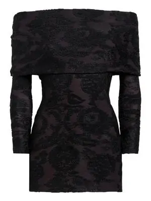 Etro Devoré Boat Neck Top - Black