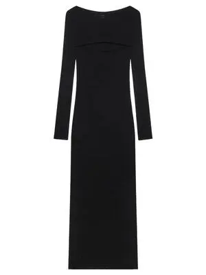COURREGES COURREGES Rib Knit Slash Long Dress