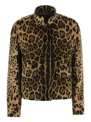 MAX MARA Max Mara Studio Edro Animal Print Jacket