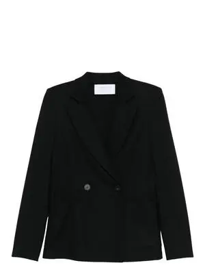 Harris Wharf London Double Breasted Jacket - Black