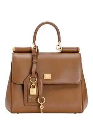 Dolce & Gabbana Borsa My Sicily In Pelle Di Vitello Plongé Brown