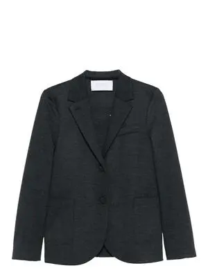 Harris Wharf London Virgin Wool Single Breasted Jacket - Gray