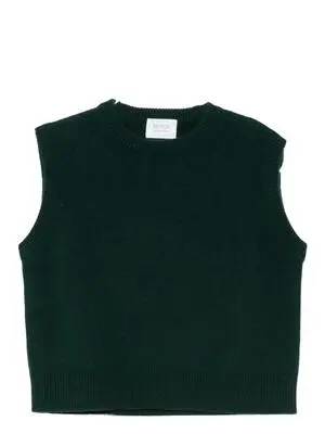 BE YOU Cashmere Crew Neck Vest - Green